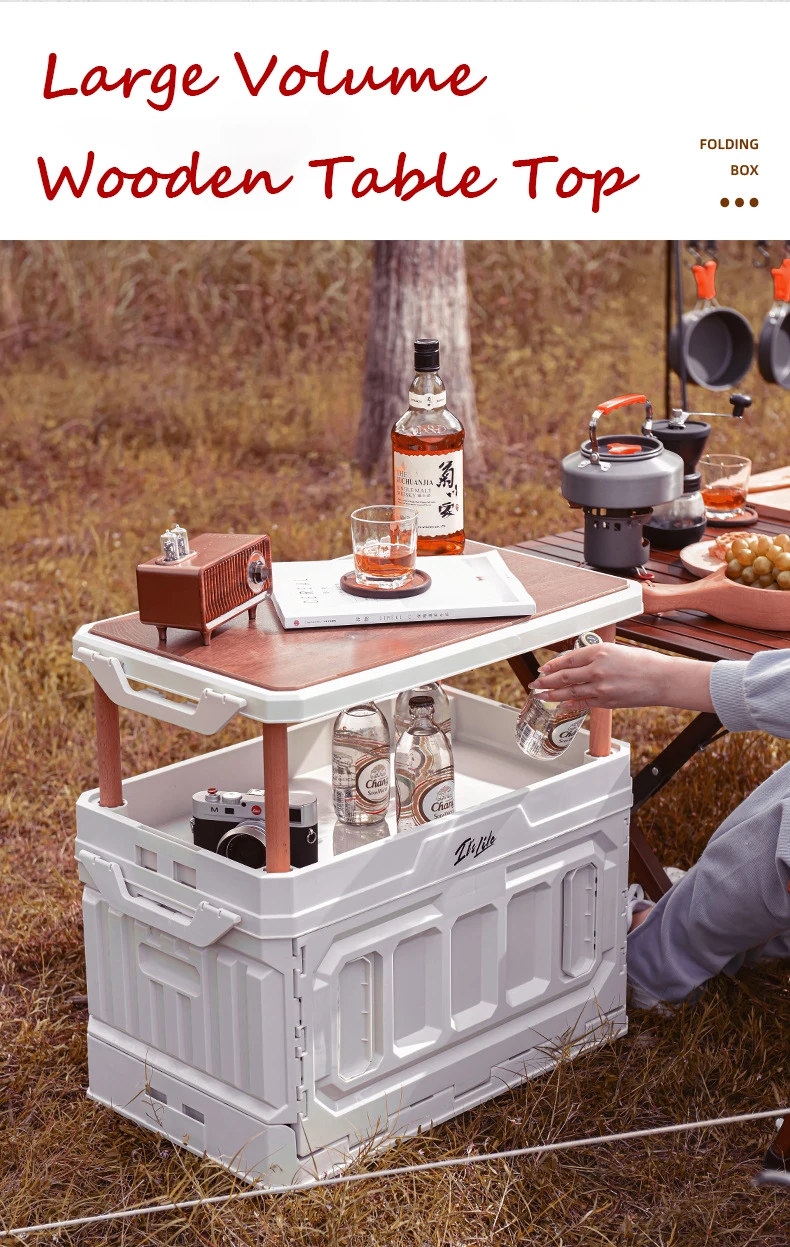 Bafuluo Large Movable Car Kitchen Storage Camp Mobile Box Bins Trailer ...