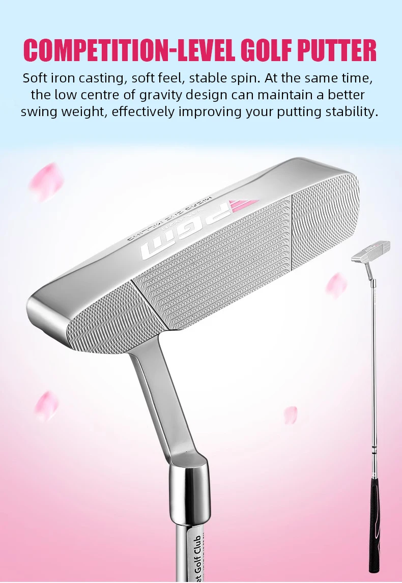 PGM TUG064 cnc golf club putter women pink golf putters with headcover-企业官网