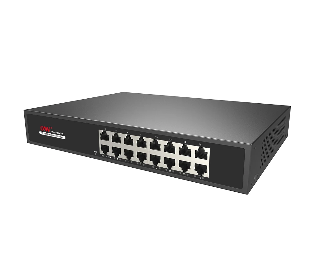 16-port 10/100M Security Switch for IP Cameras - ONV-H1016