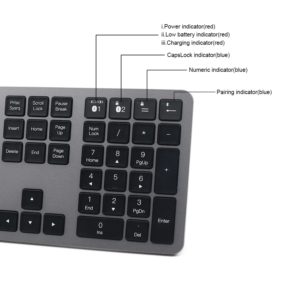 Custom Teclado Clavier Azerty Spanish Keyboard White Bluetooth ...