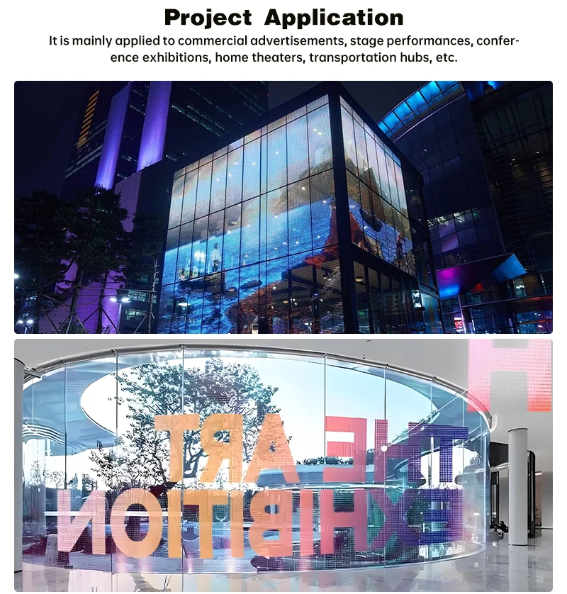 Indoor Transparent LED Display Wall - Customizable Advertising