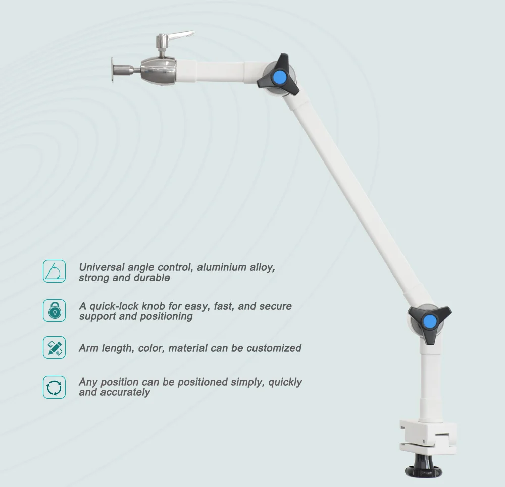 WEIYE Quick Locking 2 Joints Damping Beauty Equipment Medical Support ...