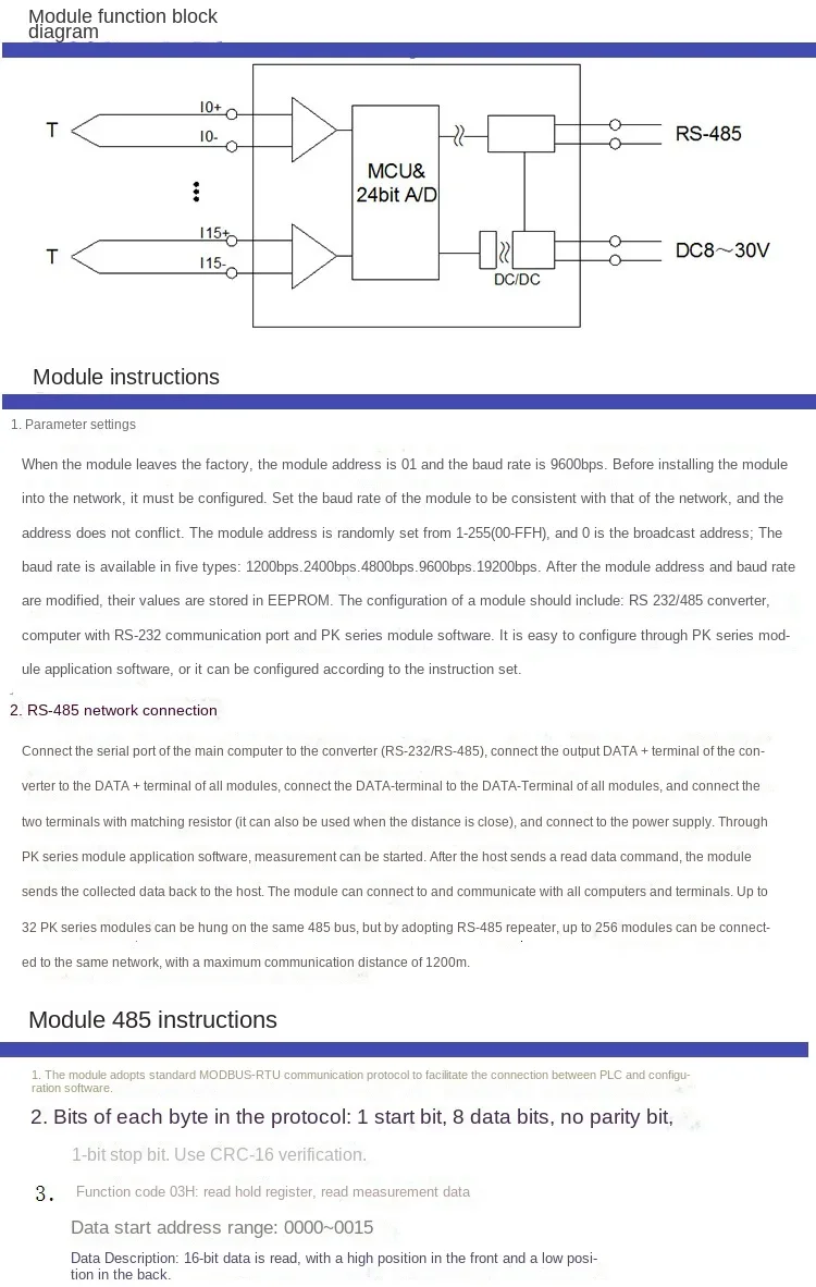 8/16-channel Thermistor Temperature Detection Module