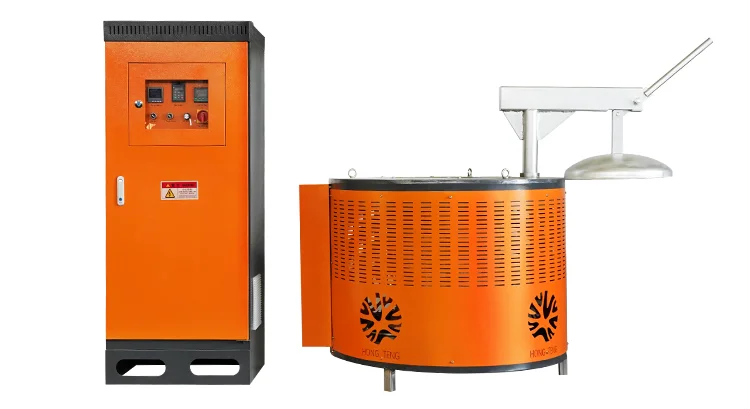 Industrial medium frequency induction electric crucible 150kg 250kg ...