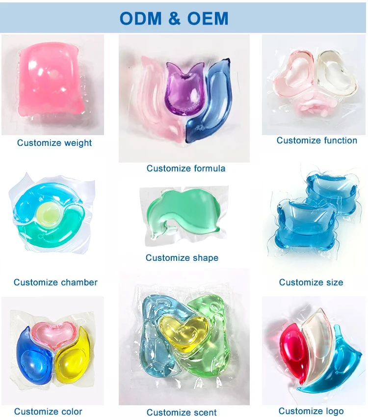 Oem 3 In1 Biodegradable Clothes Washing Apparel Detergent Pods Liquid ...