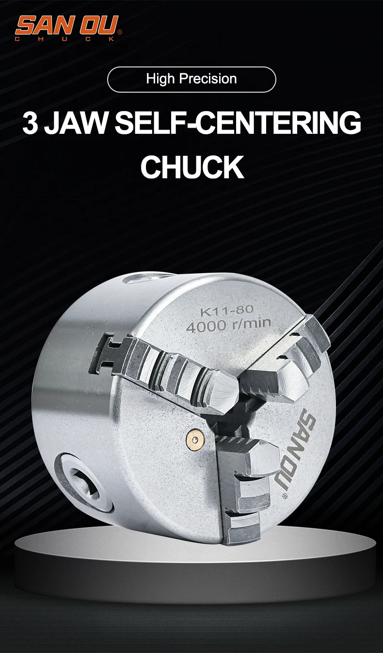 Mini Lathe Chuck 80mm Sanou Brand 3 Jaw Lathe Chuck K11-80 Metal Self-centering Chuck For Mini ...