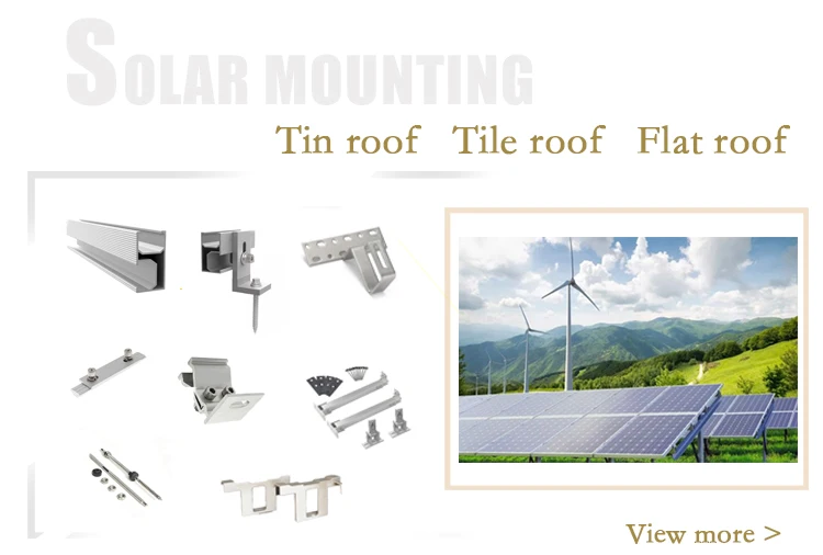Sus304 Stainless Steel Solar Panel Tile Roof Mounting System For Rail ...