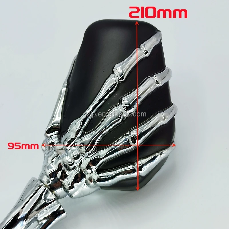 Chrome Aluminum Skull Skeleton Mirrors for Harley Davidson M8 - Ghost ...