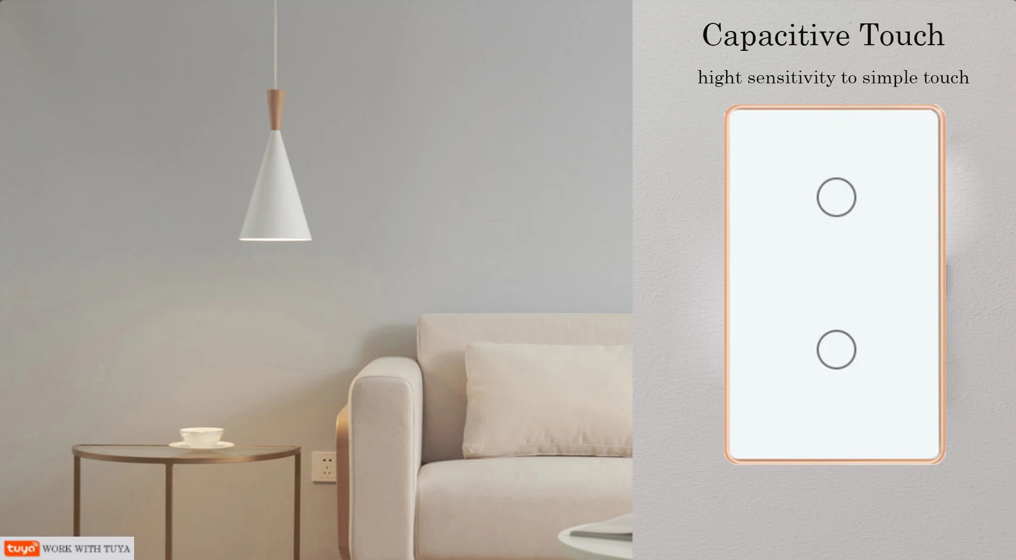 Tuya 1 2 3 4 Us Smart Light Switches Work with Wifi Tempered Glass ...