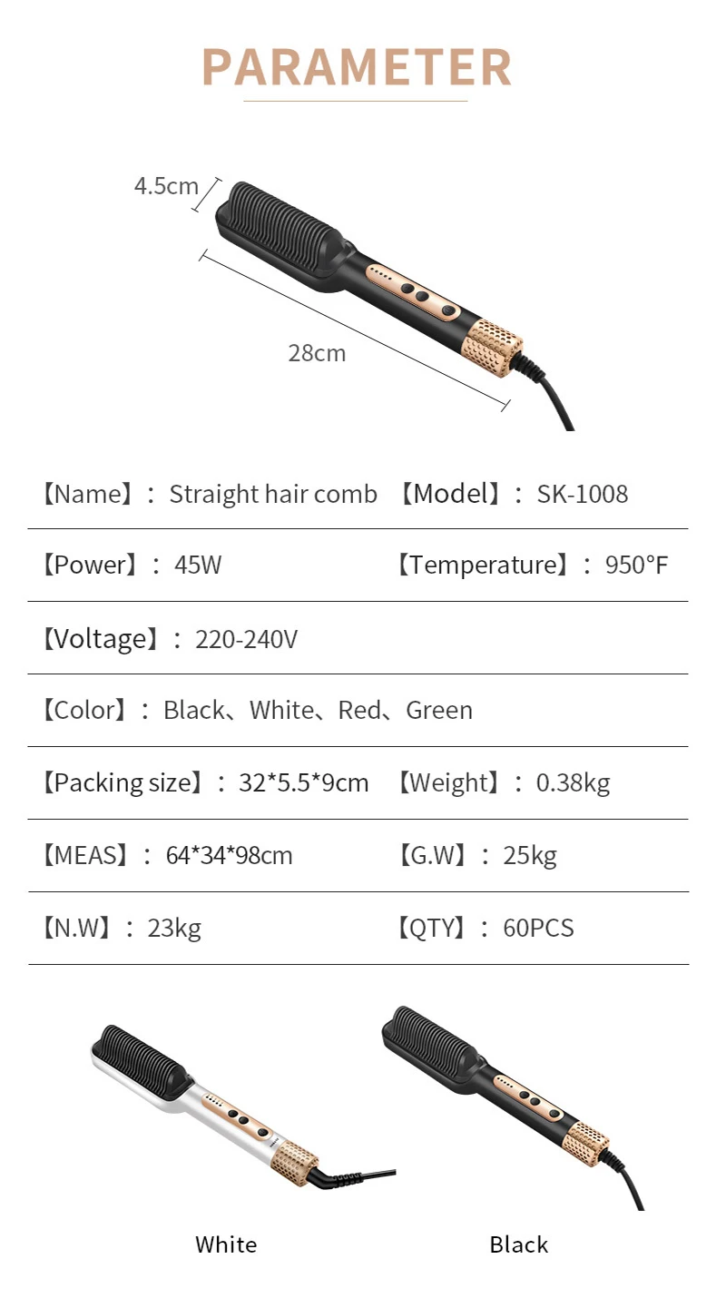 Sokany Best Straight Hair Combs Double Anti-scald Hair Straightener And ...