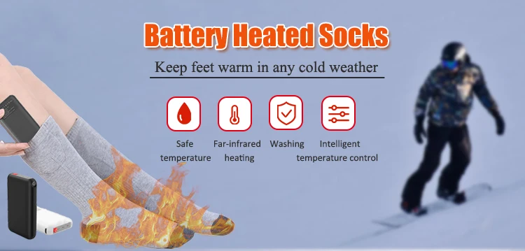 Health Electric Winter Socks Remote Control Black Smart Elsctric ...