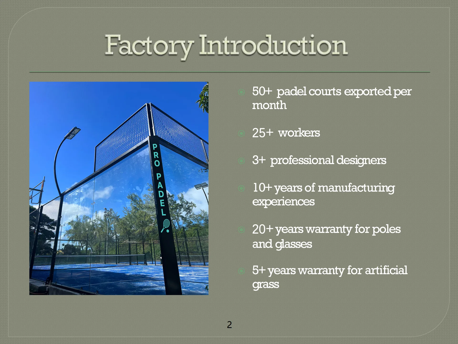 Only 5 Days for 8 Sets Shipment Padel Court Panoramic Padel Court Full ...