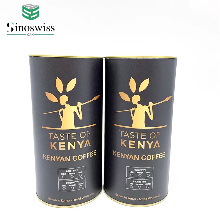 250g Size Empty Paper Material Instant Coffee Powder Tin