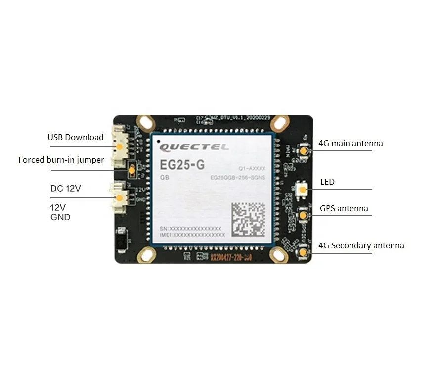 Lte Cat4 Eg25-g Ip Camera Communication Module Board For Cctv Camera ...