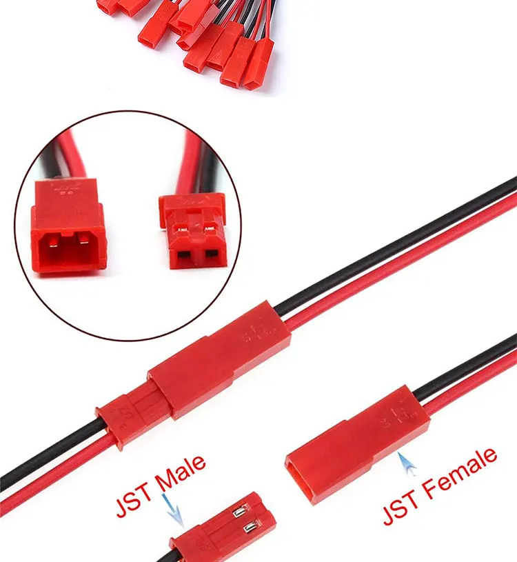 22AWG JST SYP RCY Connector Cable for LED Strip Battery