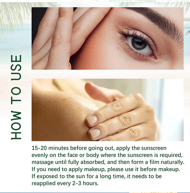 Korean Outdoor Sport Halal Cream Sunblock Sunscreen Skincare Body ...