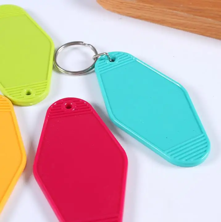 Custom Plastic Acrylic Hotel Keychain Logo With Key Ring Blank Abs ...