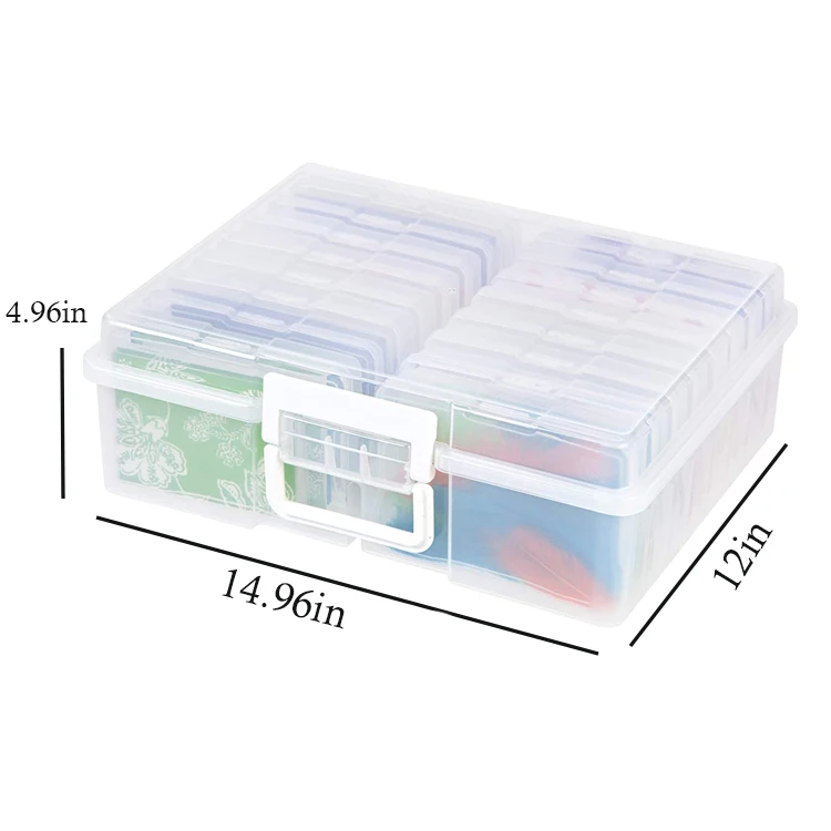 4" X 6" Photo Cases and Clear Craft Keeper with Handle - 16 Inner Cases ...