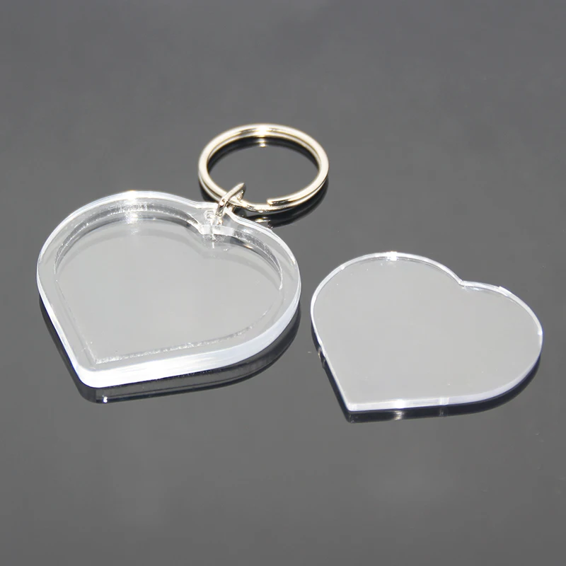 Clear Key Chain - Transparent Keyring with Acrylic Photo Frame