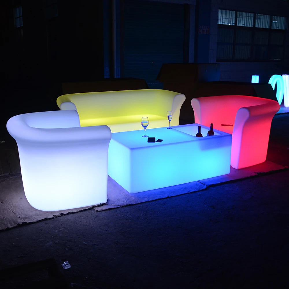 Rgb Color Change Illuminated Light Up Portable Bar Tables Outdoor Led ...