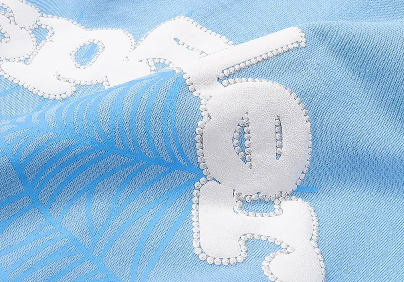Sp5der Custom Logo 100% Cotton Puff Printing Blanket French Terry ...