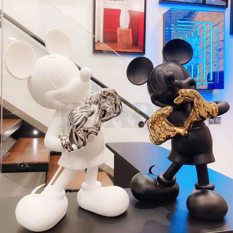 Life-Size Fiberglass Mickey and Minnie Mouse Sculpture – Colorful Resin ...