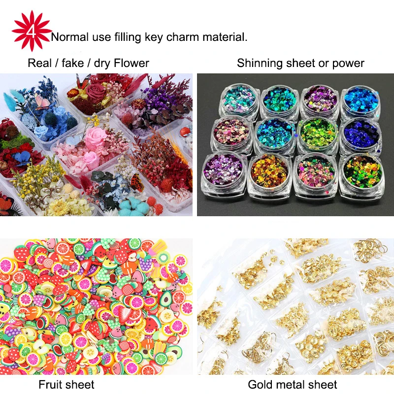 Luminous Oil Floating Acrylic Key Chain Pendant Wholesale