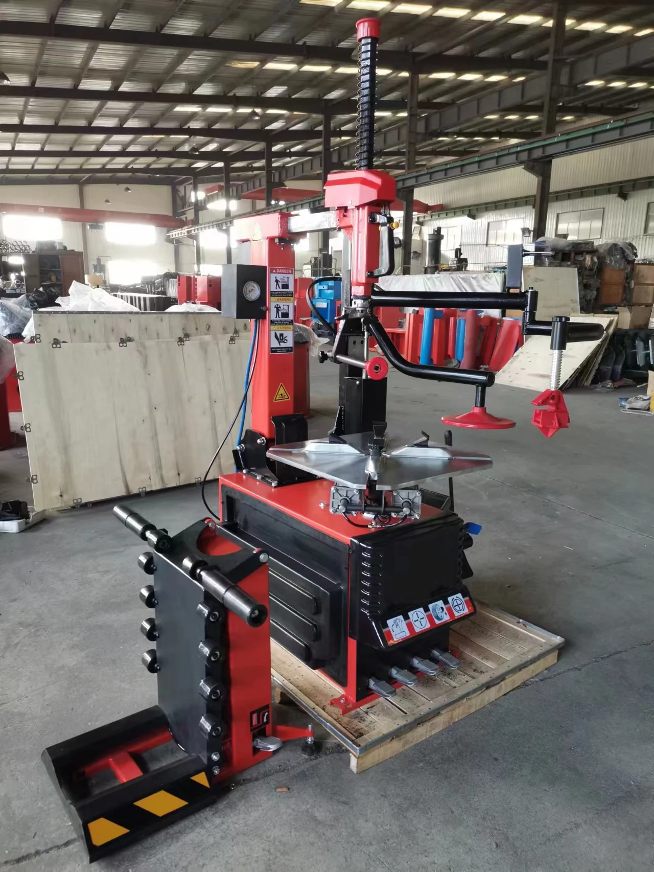 Automatic Car Tyre Changer Machine With Tire Lifting Kit With Lean Back ...