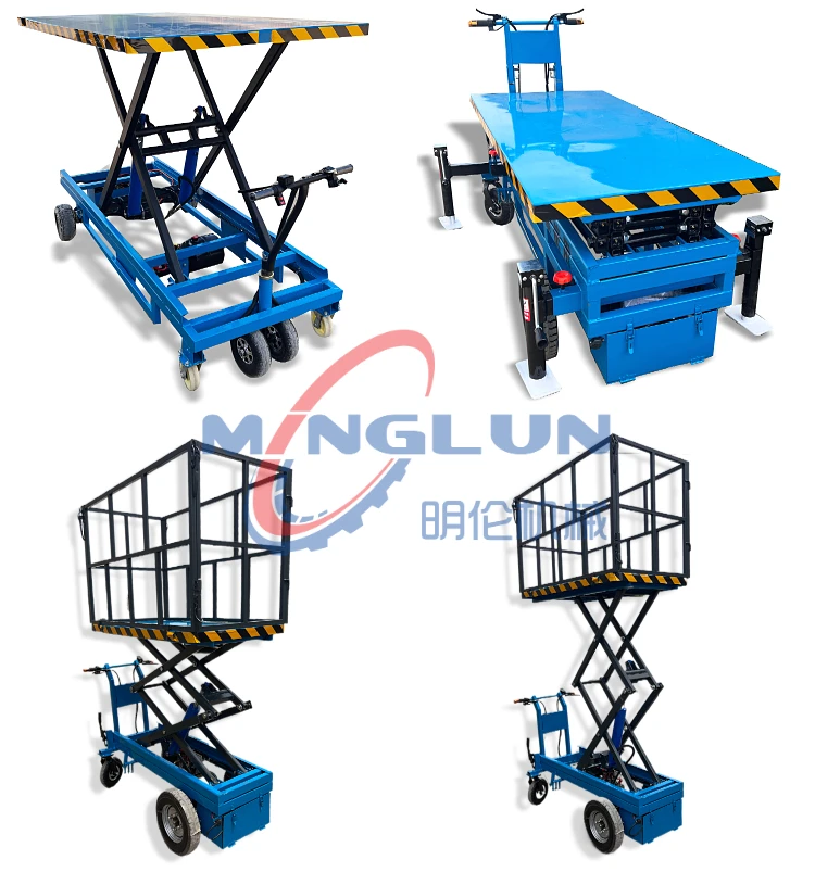 Self Propelled Hydraulic Electric Lifting Trolley for Moving Cargo