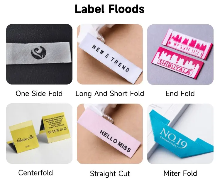 Custom Brand Logo Tiny Letters Garment Labels - Black Woven
