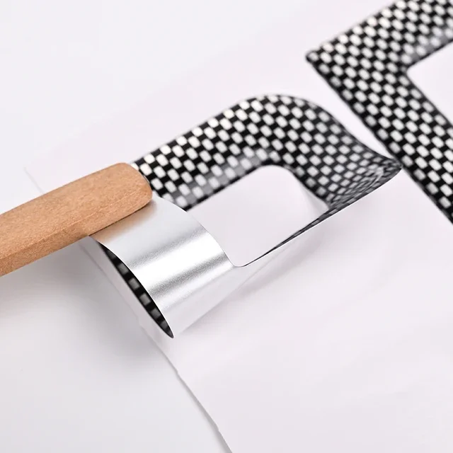 4D Acrylic Number License Plate - 3D Black Plastic Letters