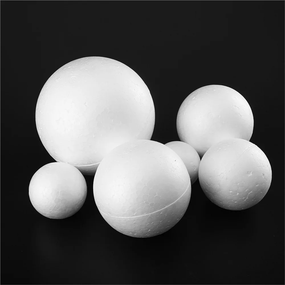 White Craft Styrofoam Balls Polystyrene Balls for Holiday Christmas ...