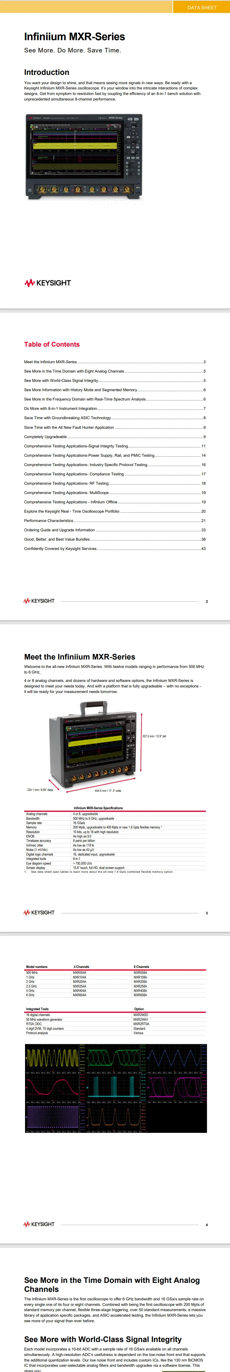 Keysight Mxr404a Infiniium Mxr-series Oscilloscope 4 Ghz 4 Channels 8 ...