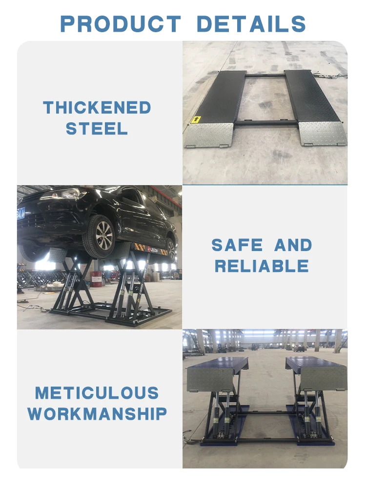 Surface Mounted Mid Rise Scissor Lift Car Lifts For Home Garages - Buy ...