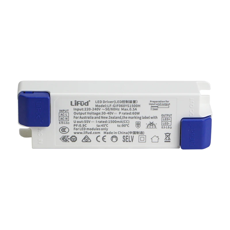 Lifud LED Driver LF-GIF060YS1550H - 60W Flicker-Free Power Supply