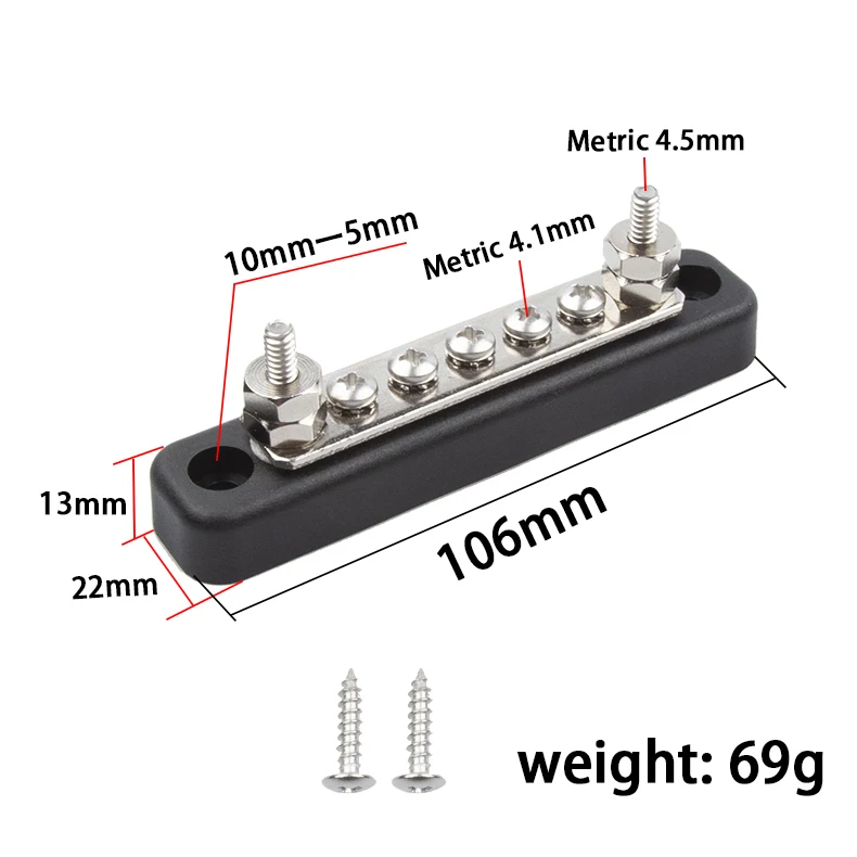 6K Busbar Car Bus Line High Current General Wiring bar M4 M6 for Rv ...