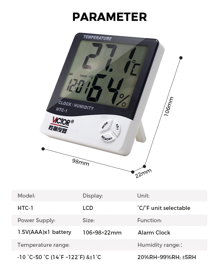 Top Hit Rates Product Digital Thermometer Temperature Hygrometer Humidity