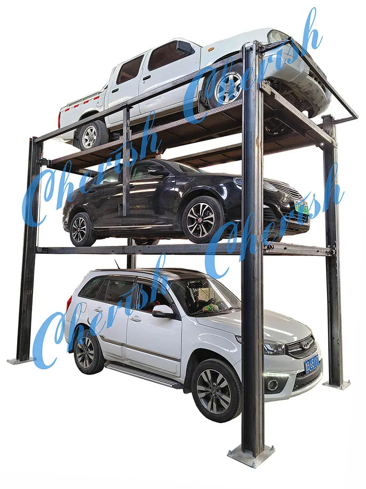 Multi Level Car Parking System Auto Storage Triple Car Stacker Vertical ...