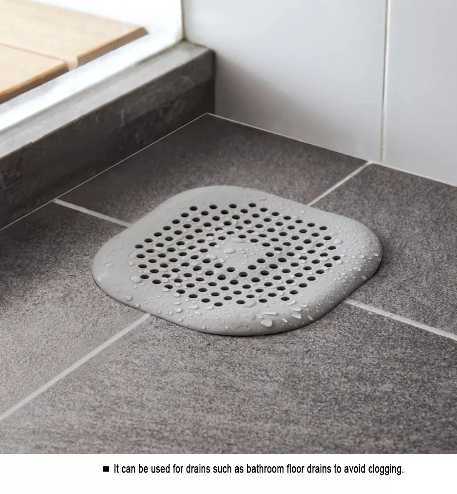 Tpr Bath Bathroom Shower Tub Shroom Floor Protector Hair Catcher Trap ...