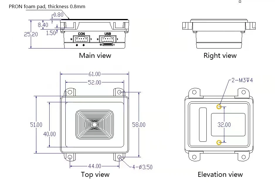 YJFIRST Embedded Small Size QR Code Scanner 2D Barcode Scanner Module ...