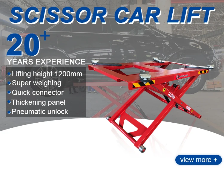 Hydraulic Stationary 1200mm 3 Ton Scissor Lift With 1.2m High Lifting ...