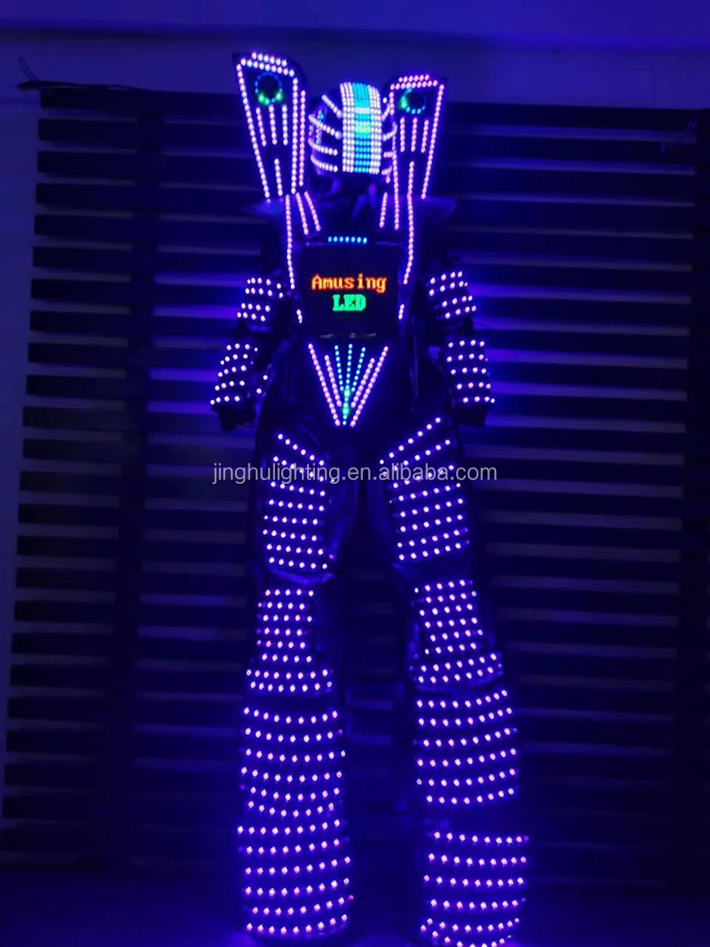 Traje Led Robot Costume Clothes Stilt Walking Luminous Suit Jacket ...