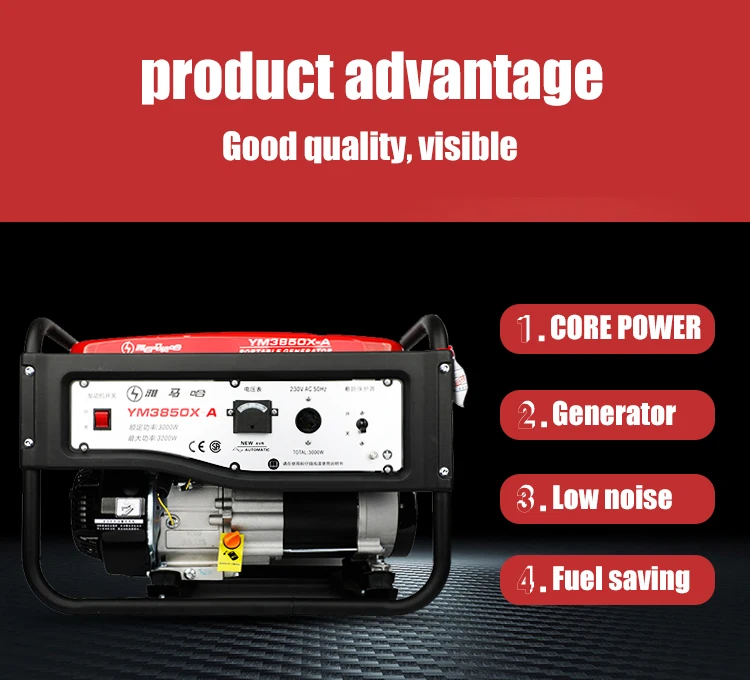 Mini Gasoline Engine 3kw 4kva 4kw 5kw 6kw 7kw 8kw 10kw Electric ...