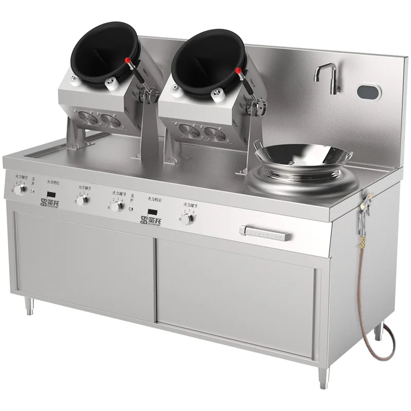 Fast Food Restaurant Gas Automatic Fried Rice Wok Intelligent Stir Fry ...