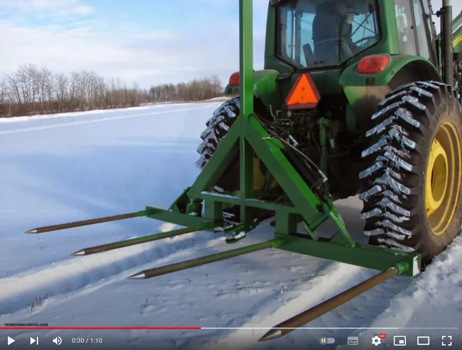 Black Coated Bale Forks Bale Hay Spike with Hex Nut and Sleeve for ...