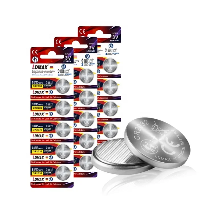 Ldmax原始设备制造商原电池纽扣电池高功率容量cr2045 Cr2032 3v消费电子手表锂电池 - Buy High Power ...