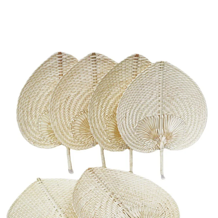 Bamboo Craft Children Cool and retro Weave Hand Fan Heart/ Handwoven ...