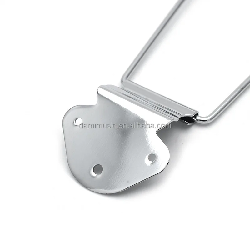 Chrome 6 String Trapeze Tailpiece Guitar Bridge For Jazz Archtop Guitar ...
