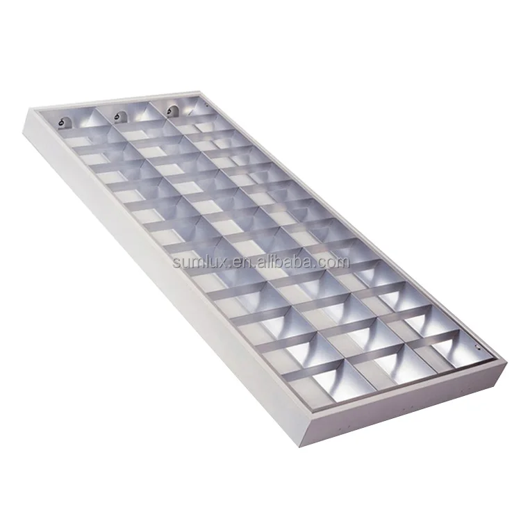 4x36w T8 Fluorescent Grille Light - Efficient Office Lighting