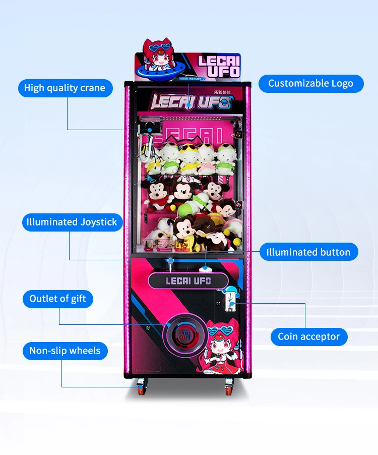 Most Popular Toy Coin Operated Crane Claw Machine Kit Prizes Crane Game ...